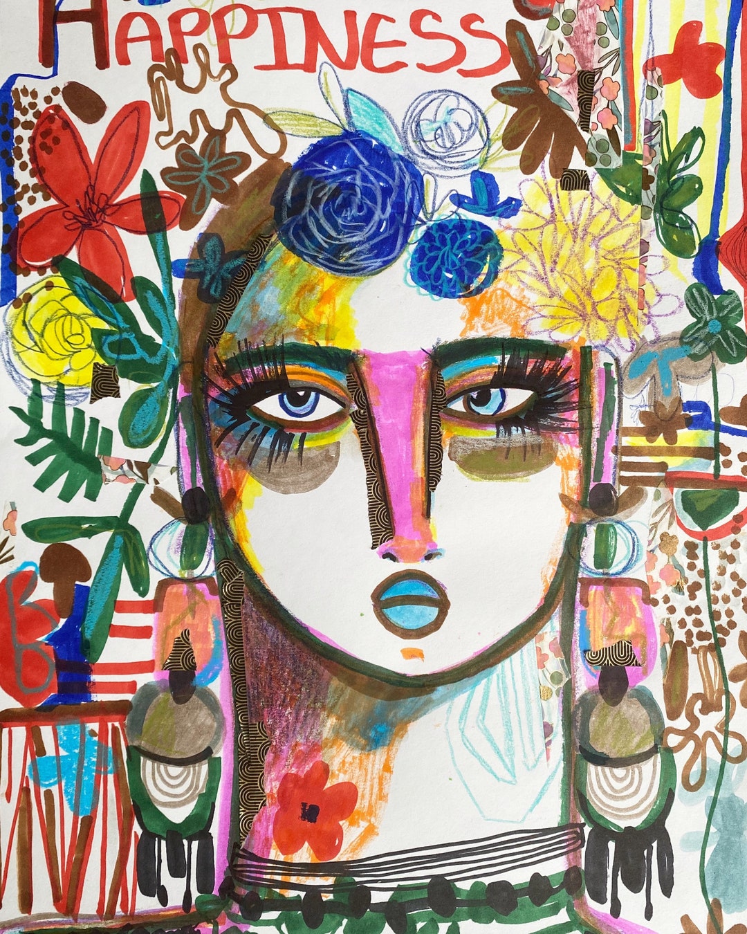 Abstract Face, Funky Portrait, Fashion Art, Abstract Portrait ...