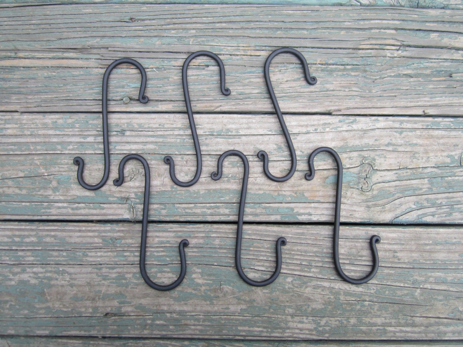 Set of 6 Rustic Farmhouse Metal Pot Rack Hooks - Etsy