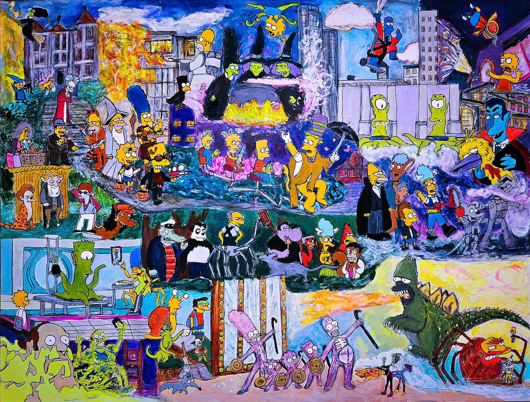 The Simpsons' Horrors (original Painting) - Etsy