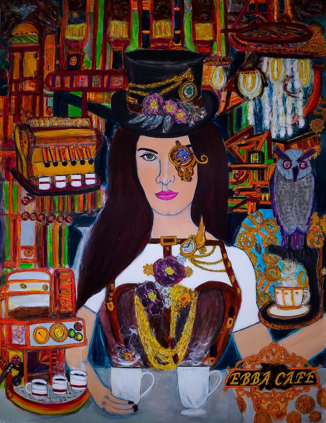 Ebba Cafe (original Painting) - Etsy