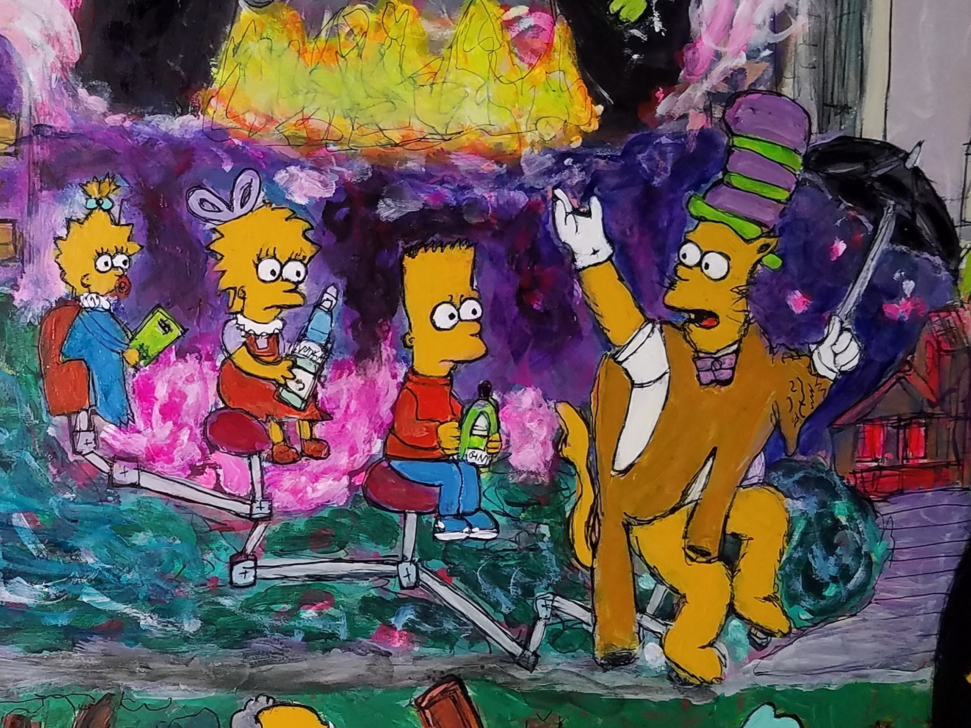 The Simpsons' Horrors (original Painting) - Etsy