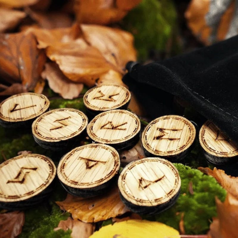 Runes Set in Wood - Etsy