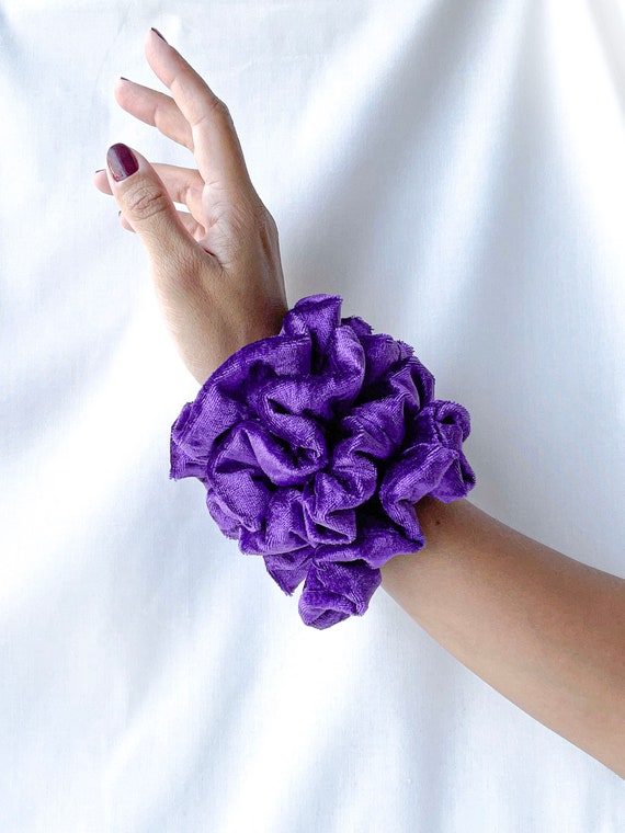 Purple Velvet Scrunchy Classic Velvet Scrunchies Scrunchy | Etsy
