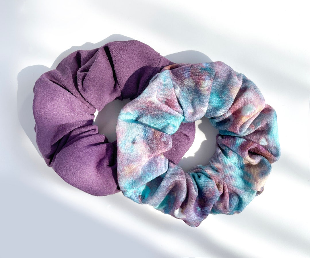 Soft Scrunchies, Scrunchie Bundle, Purple Galaxy Scrunchie, Sport ...