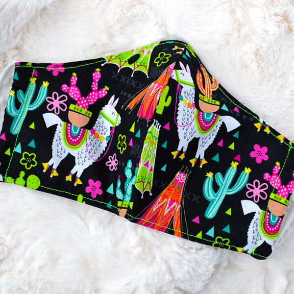 Llama Face Mask - Etsy