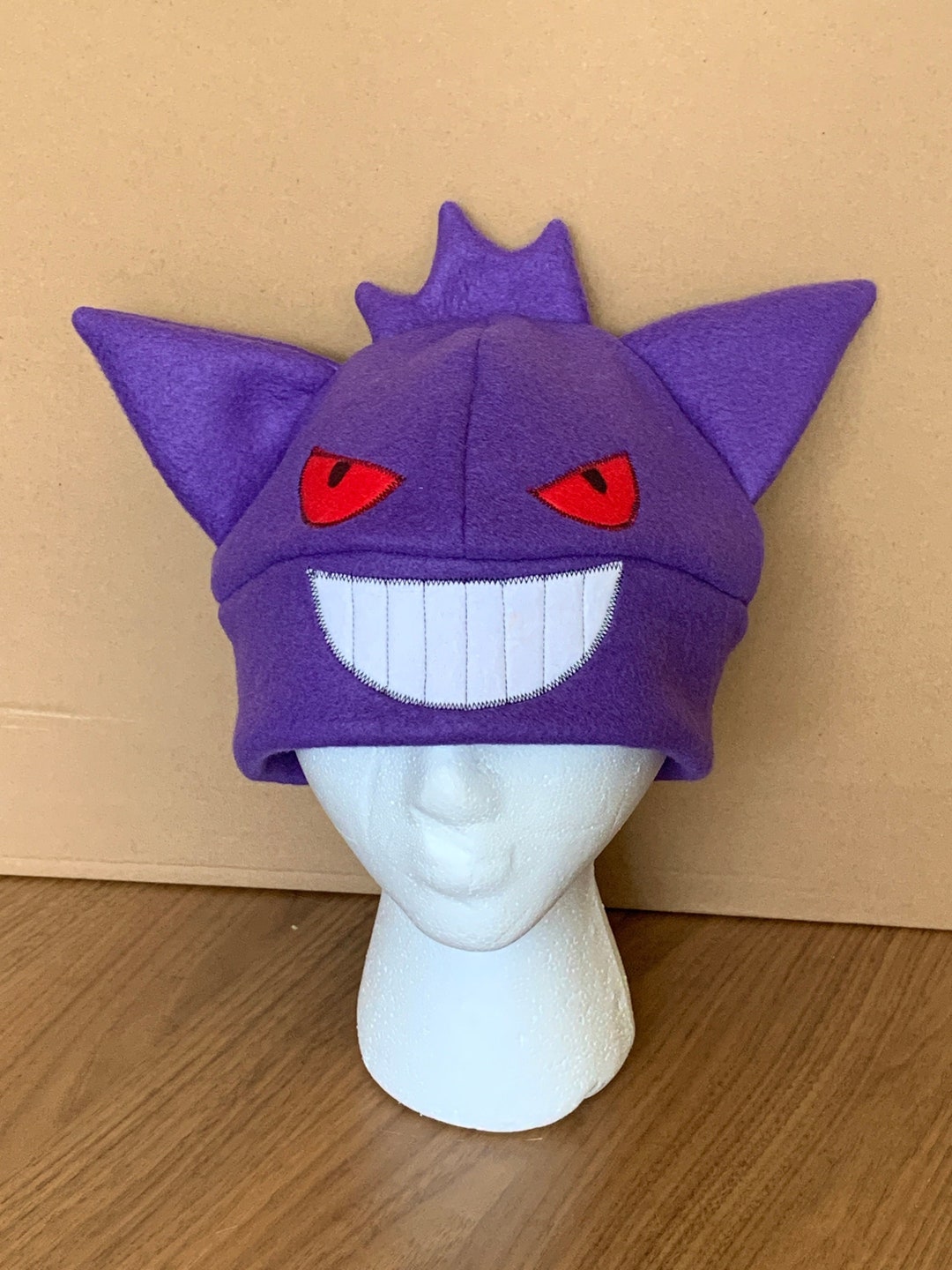 Gengar Inspired Fleece Beanie Hat - Etsy