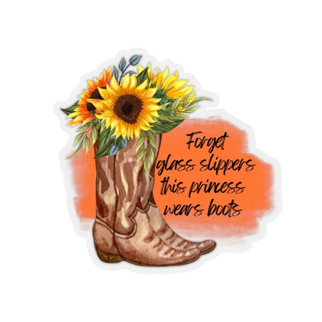 Glass Slipper for Boots Kiss-cut Stickers - Etsy