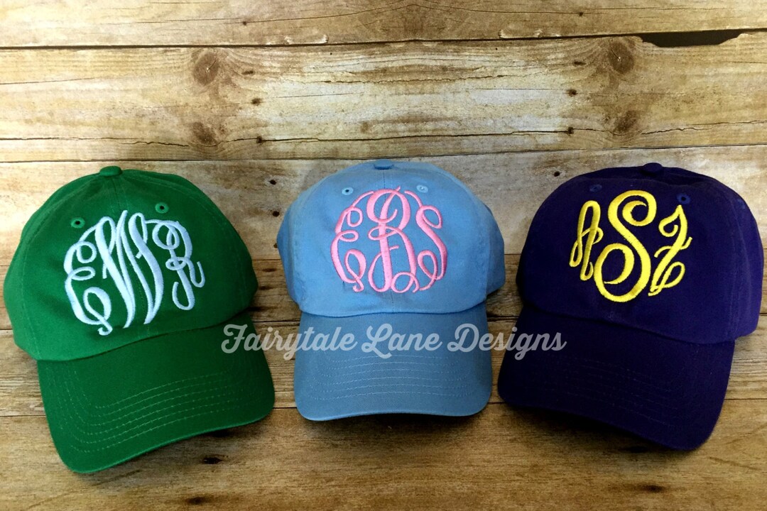 Monogram Baseball Cap - Monogrammed Hat - Tons of Color Options! - Etsy