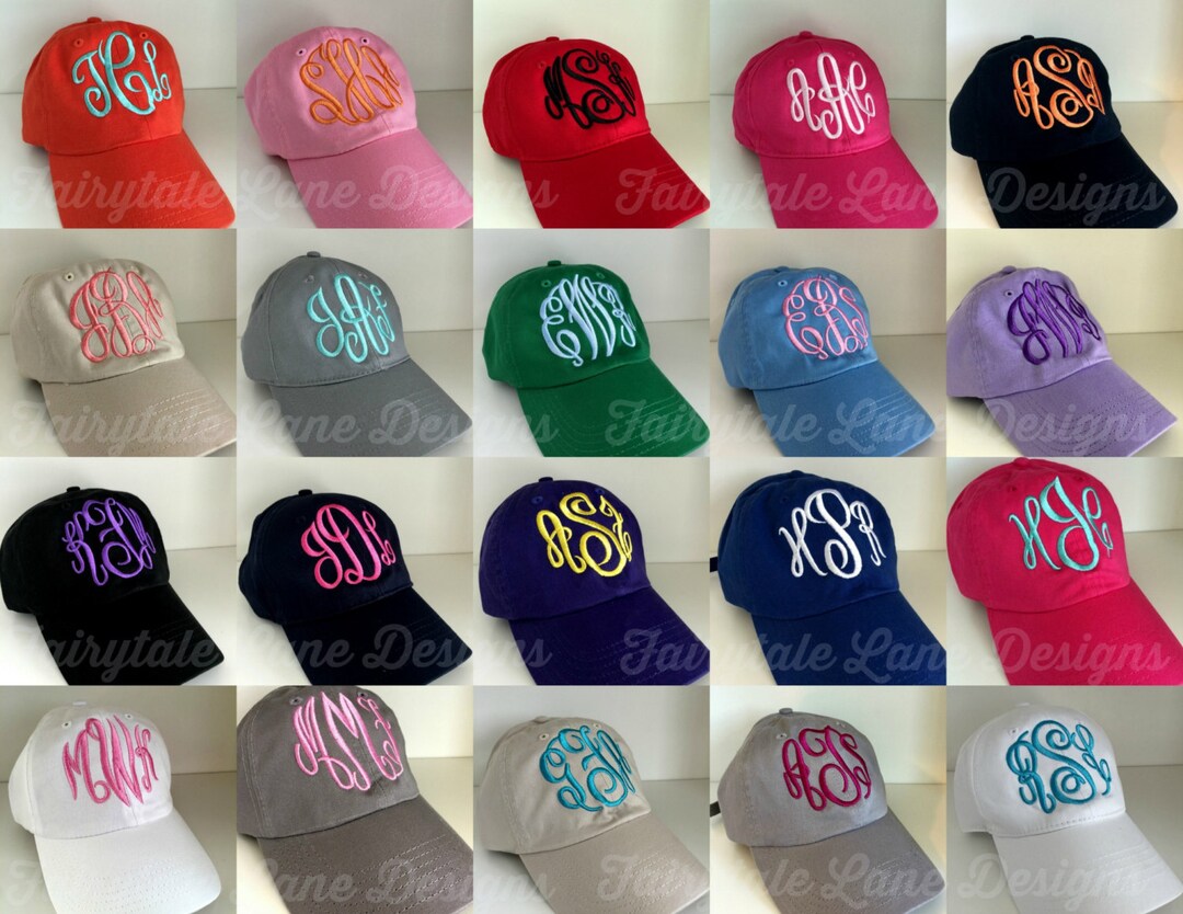 Monogram Baseball Cap - Monogrammed Hat - Tons of Color Options! - Etsy