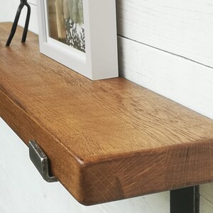 14.5cm Deep Solid OAK Wooden Mantel Radiator Rustic Shelf With ...