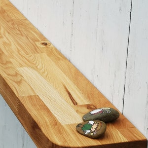 12cm Deep Solid OAK Wooden Floating Shelf With ENERGY-SAVING Radiator ...