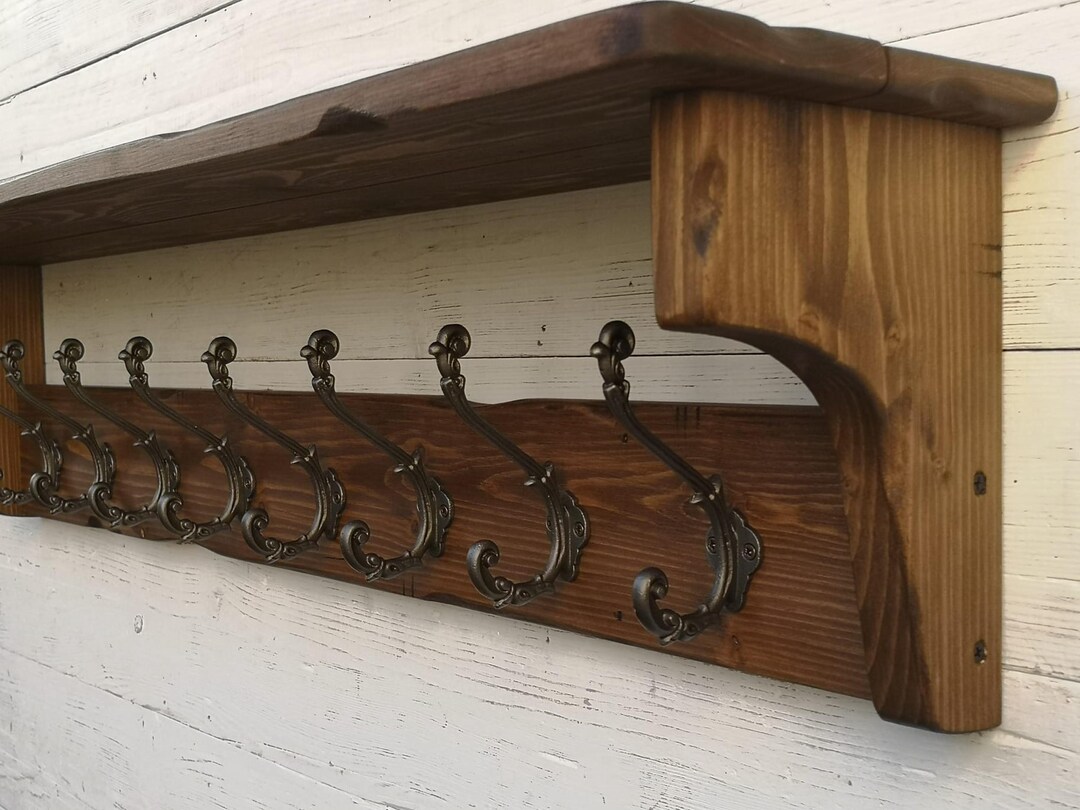 Handmade Reclaimed Solid Wood Cottage Chic Country Style Coat and Hat ...
