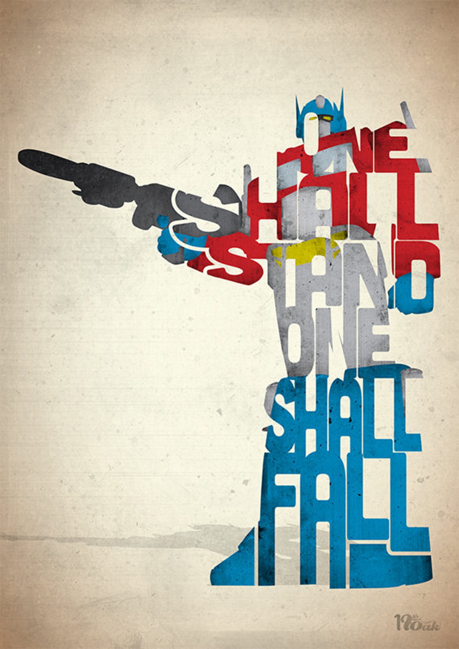 Transformers Optimus Prime Movie Poster Typography Quote Film Art Print ...