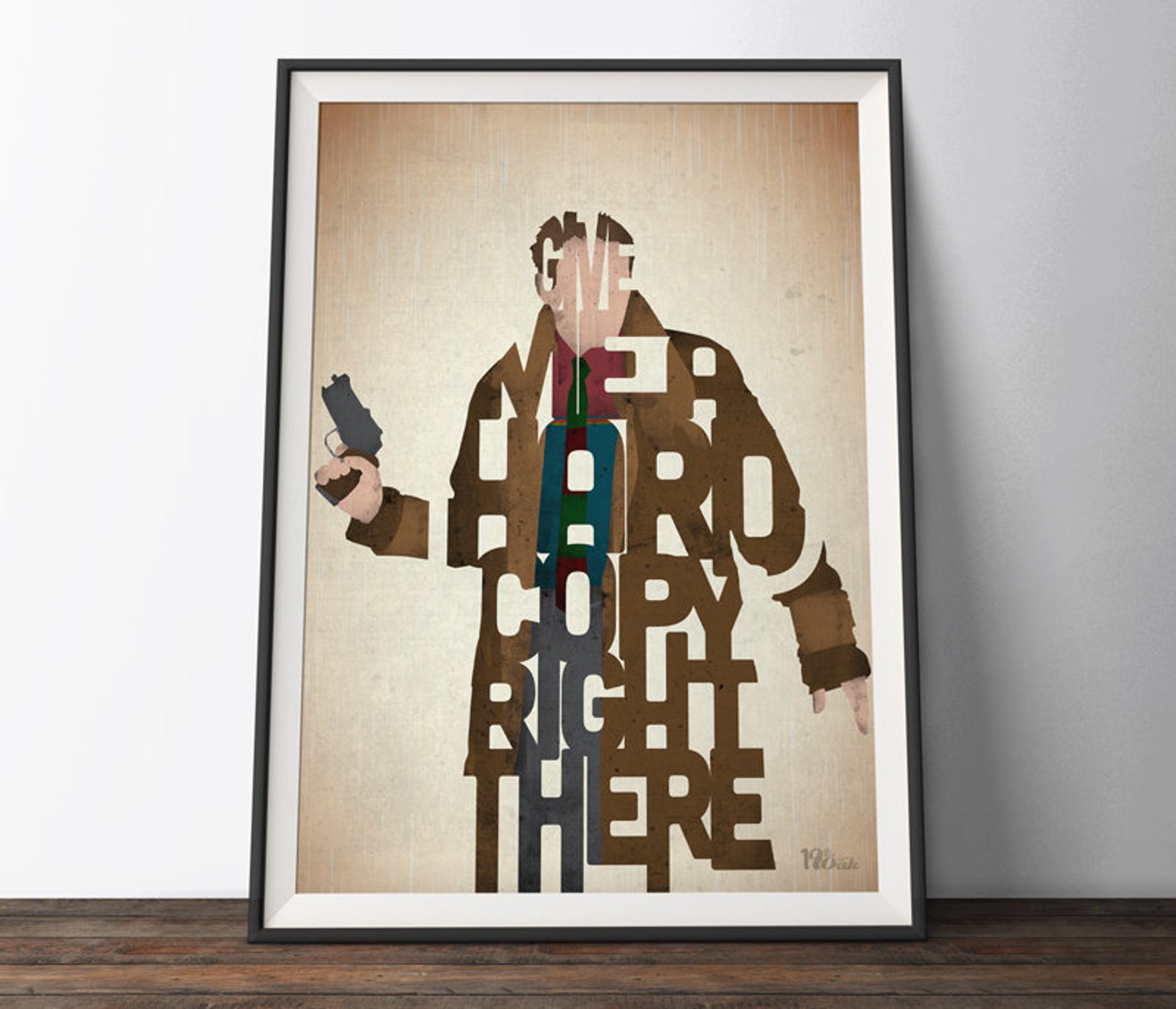 Blade Runner Movie Poster Sci-fi Typography Quote Film Art - Etsy