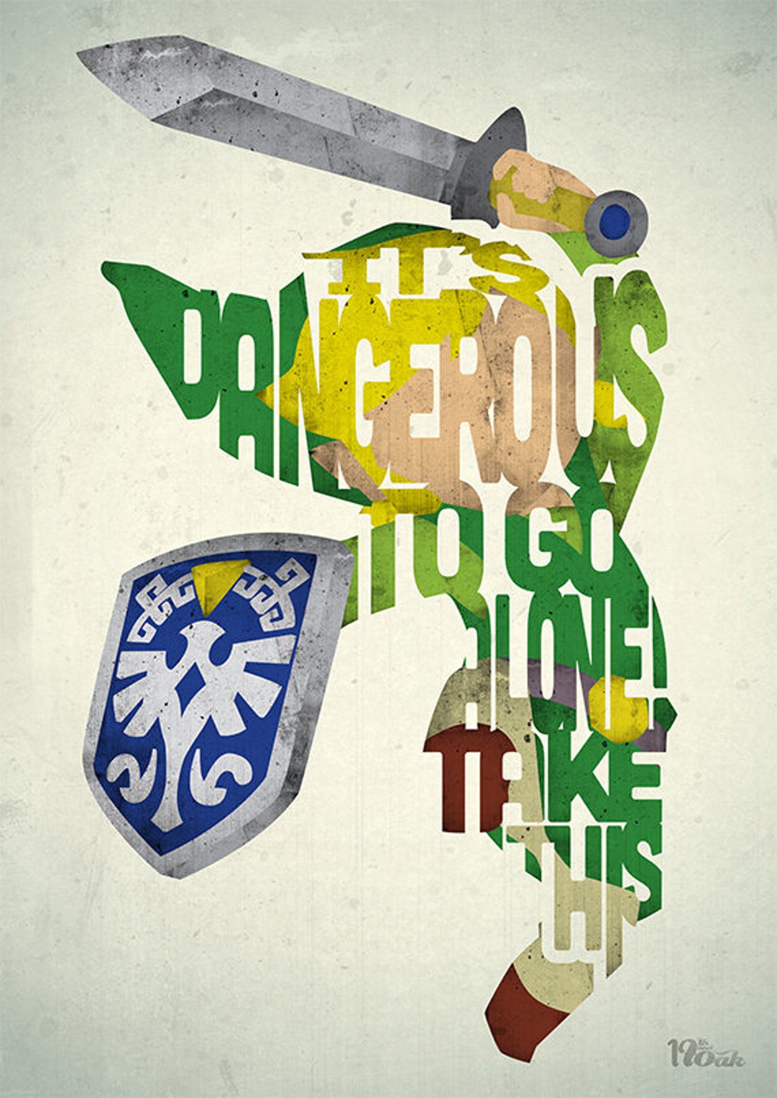 Legend of Zelda Game Poster Typography Quote Film Art Print. | Etsy