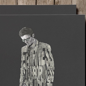 Atticus Finch Movie Poster - Black and White Typography Quote Book Art ...