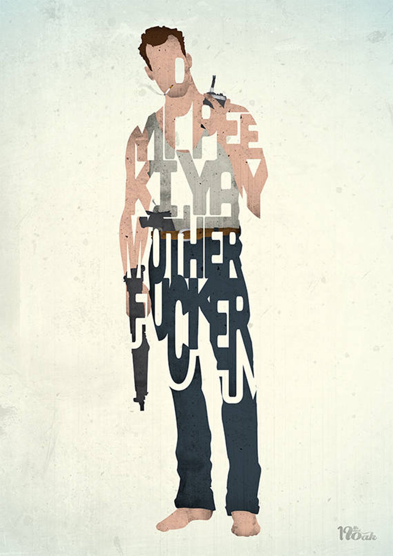 Die Hard Movie Poster Typography Quote Film Art Print. - Etsy