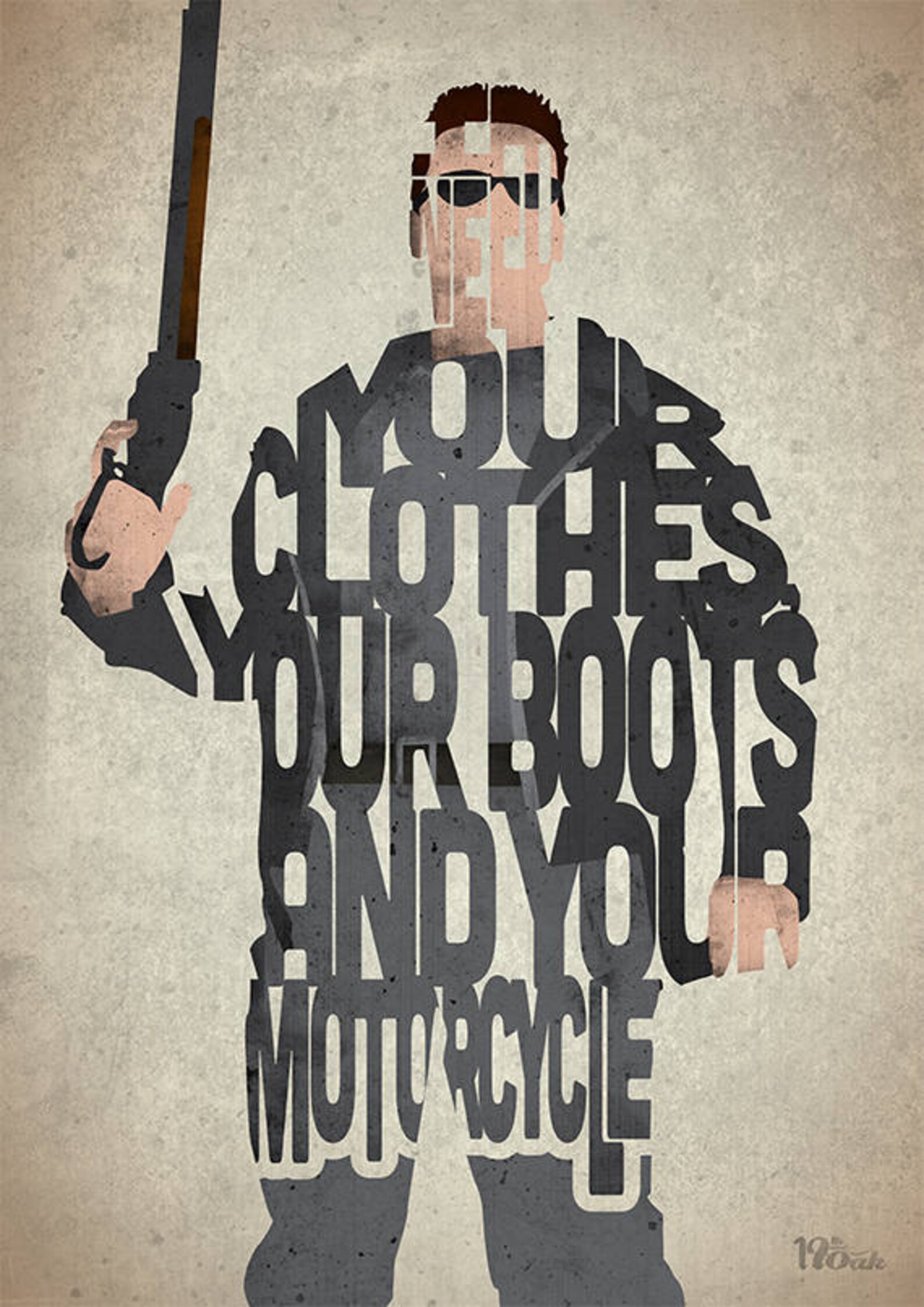 Terminator Movie Poster Sci-fi Typography Quote Film Art - Etsy