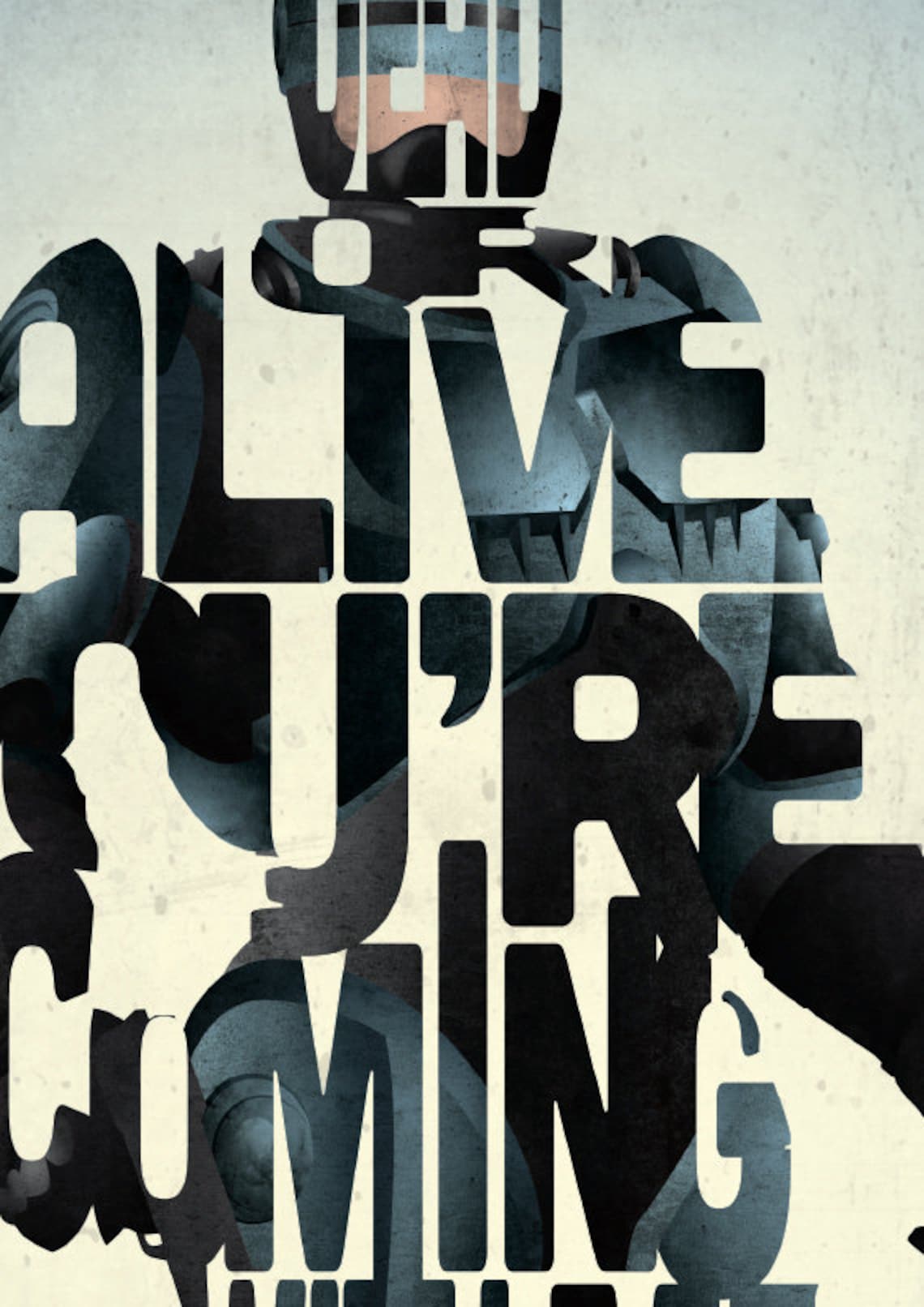 Robocop Movie Poster 80s Sci-fi Typography Quote Film Art | Etsy