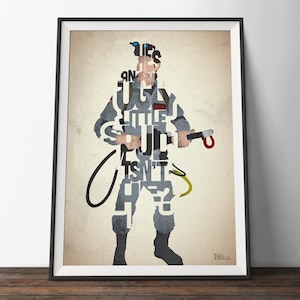 Ghostbusters Movie Poster - 80s Comedy Sci-fi Typography Quote Film Art ...