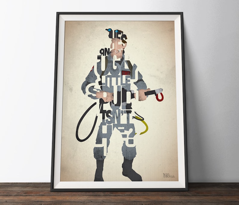 Ghostbusters Movie Poster 80s Comedy Sci-fi Typography Quote - Etsy