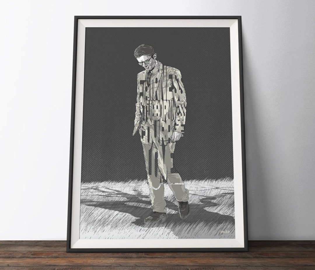 Atticus Finch Movie Poster - Black and White Typography Quote Book Art ...