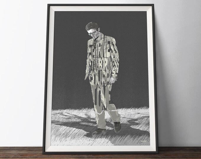 Atticus Finch Movie Poster - Black and White Typography Quote Book Art ...