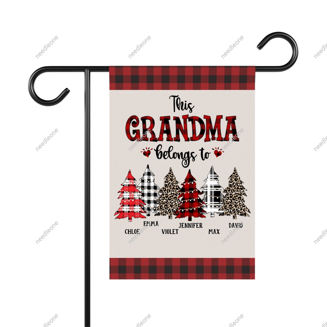 Personalized Grandma Christmas Tree Garden Flag This Grandma - Etsy