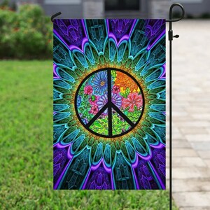 Hippie Tie Dye Style Flag, Hippie Sign Backyard Flag, Every Little ...