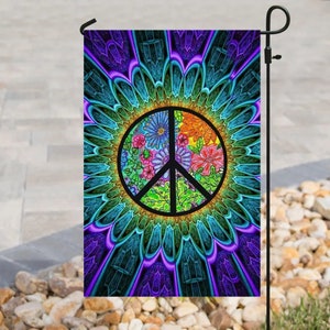 Hippie Tie Dye Style Flag, Hippie Sign Backyard Flag, Every Little ...