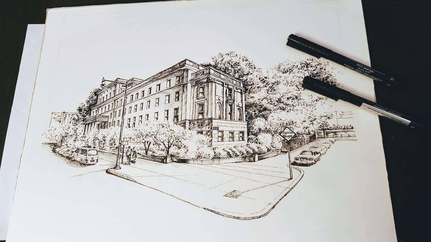 Personalized Ink House Painting of Your Home, Custom Art, Architectural ...