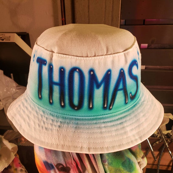Custom Airbrush Bucket Hat Add 1 Name Only | Etsy