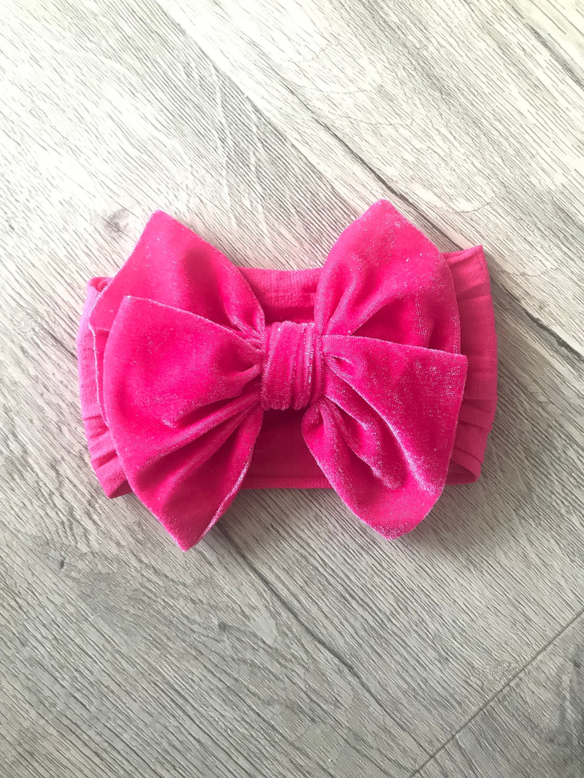 BIG Velvet Head Wrap Hot Pink or Aqua Turquoise Bow Headband. | Etsy