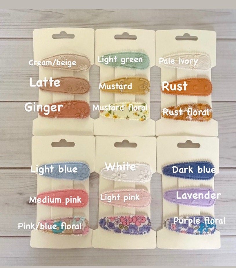Fabric Snap Clips Girls and Womens Hair Clip Vintage Cotton - Etsy