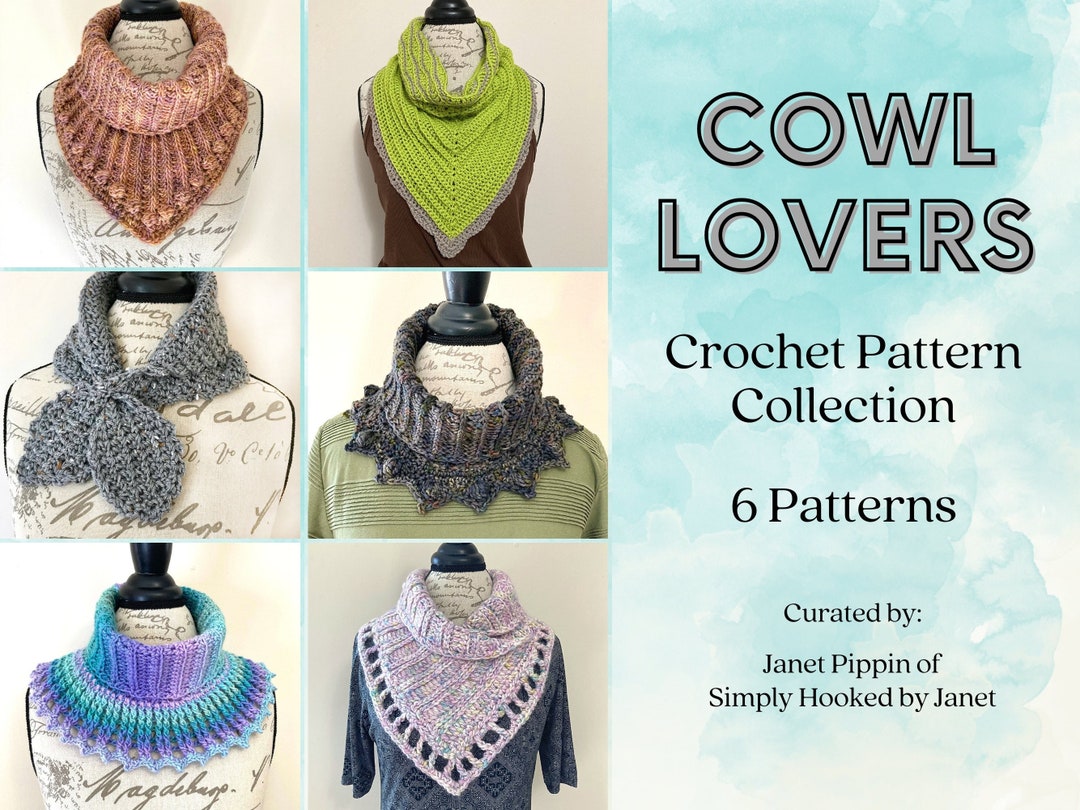 6 Crochet Patterns E-book Bundle | PDF CROCHET PATTERN | Cowl Crochet ...