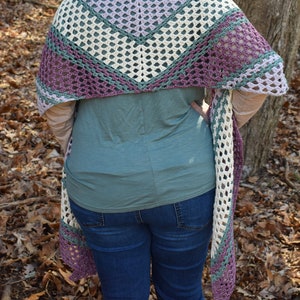 Crochet Granny Stitch Shawl | PDF CROCHET PATTERN | Rectangle Wrap ...