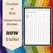 Temperature Blanket Row Tracker | Crochet Knit Project Row Counter ...