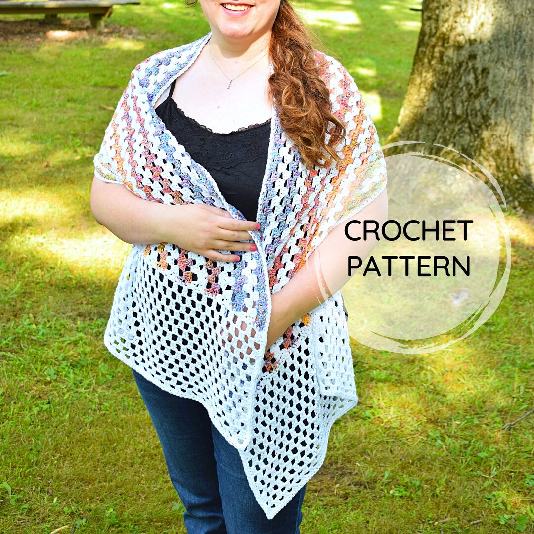 Daybreak Shawl | PDF CROCHET PATTERN | Summer Crochet Wrap | Easy ...