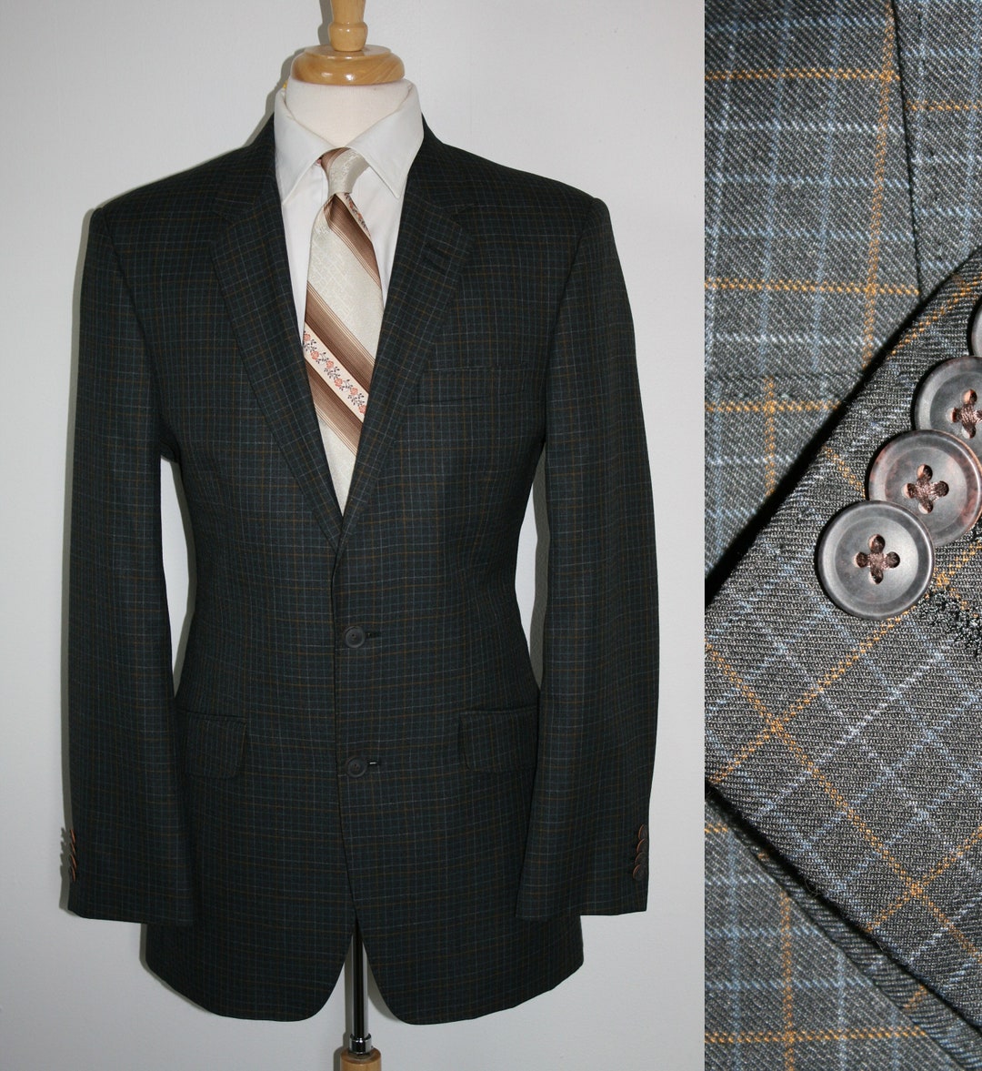 42L Mens "1926 Originals" Reproduction by Haggar MOD Blazer Checked ...