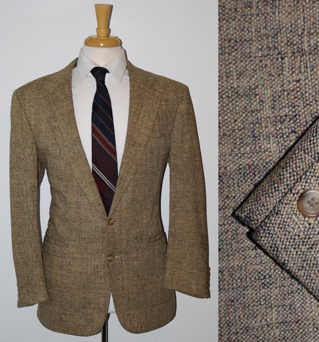 44S Mens Mark Isler’s Den for Men Tan Atomic Fleck Vintage Wool MOD ...