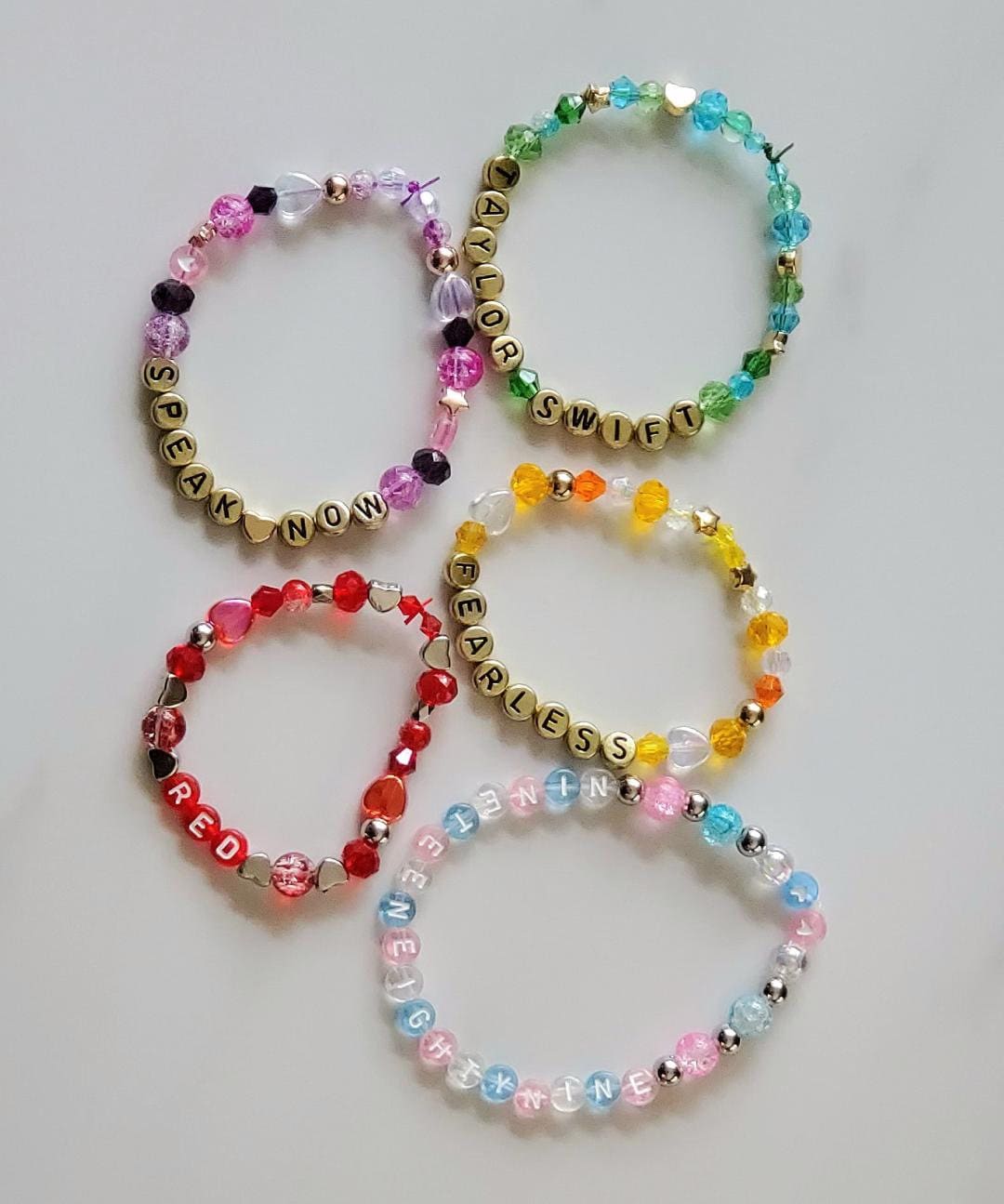 Taylor Swift Friendship Bracelets, Album Pack, Beaded Bracelets - Etsy