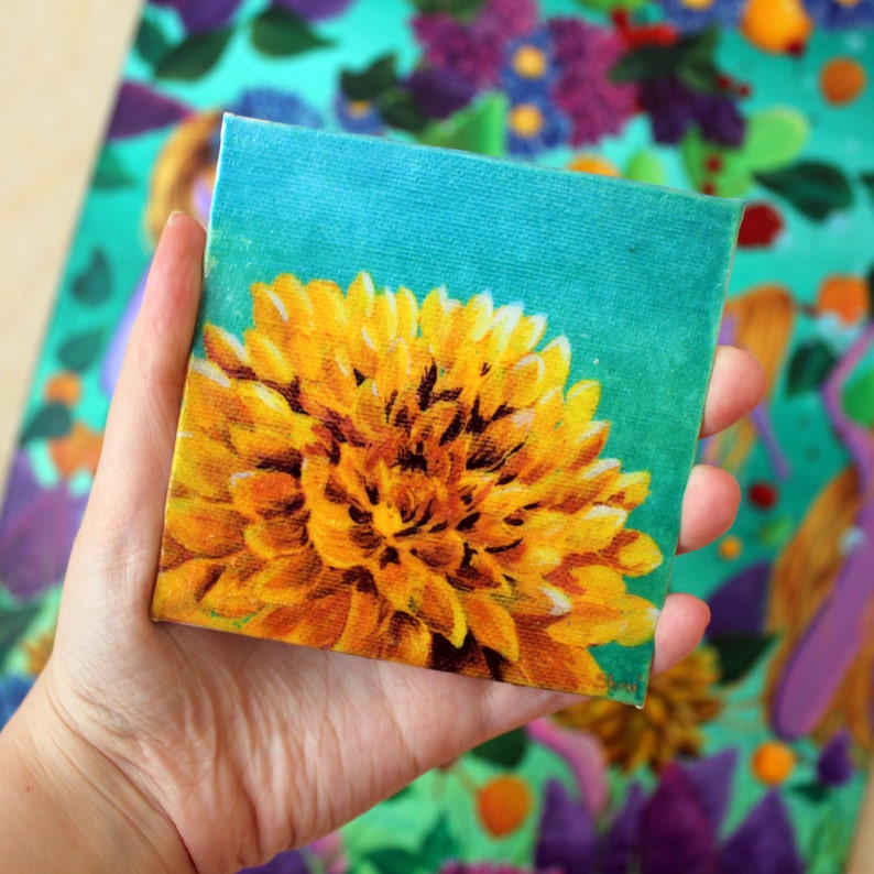 Dallas Yellow Mini Canvas Print - Etsy