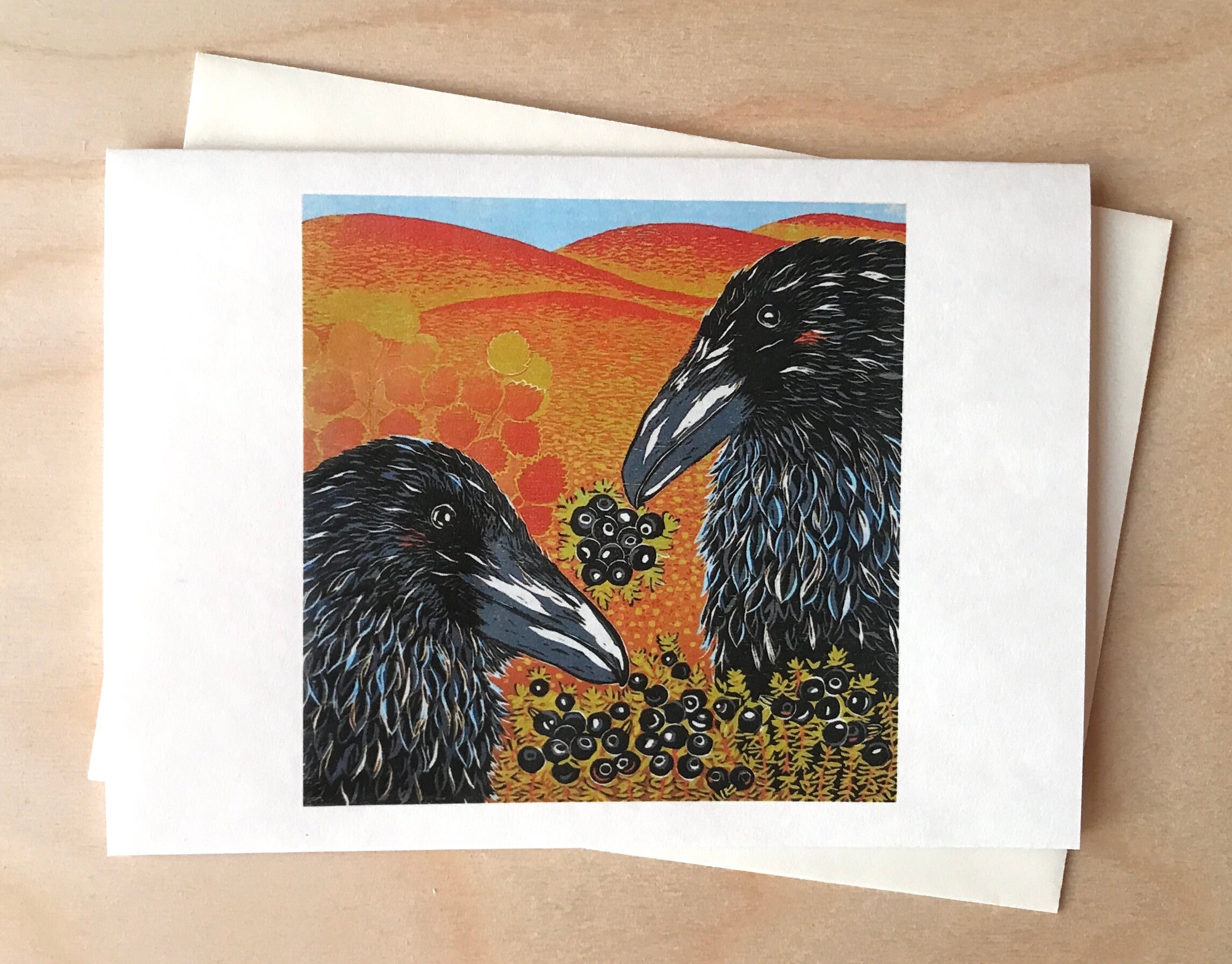 Crow-berry 5x7 Note Card - Etsy