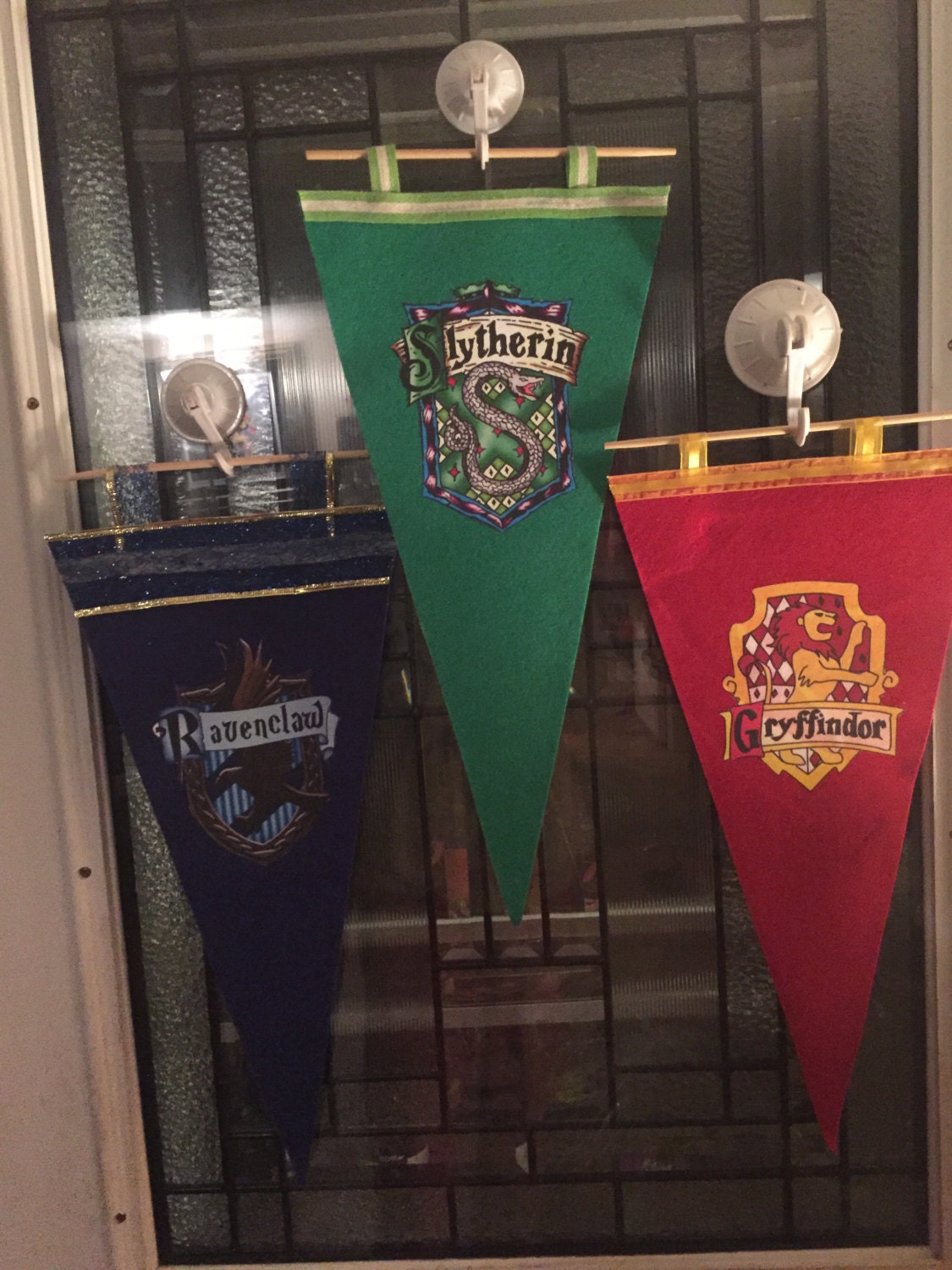 Harry potter inspired hogwarts house banners pennants all 4