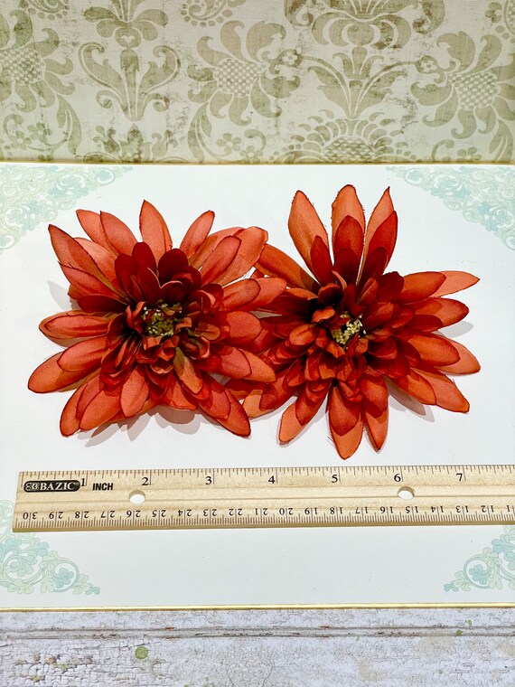 Set of 2 Artificial Mums Chrysanthemum Silk Flowers Silk Mums Wedding Flowers Craft Flowers Etsy UK
