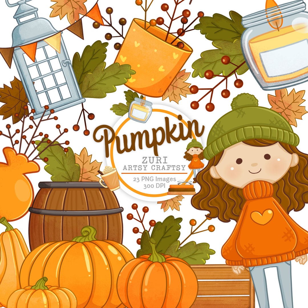 Pumpkin Clipart Set Clipart Digital Images, Digital Clipart, Printable ...