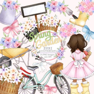 Spring Garden Clipart Collection, Digital Clipart, Printable, Instant ...