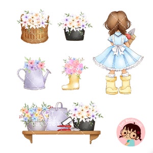 Spring Garden Clipart Collection, Digital Clipart, Printable, Instant ...