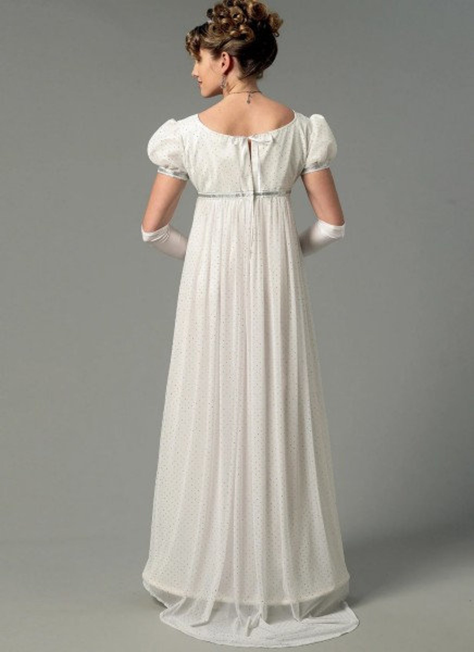 Historical Josephine Style Dress, Empire Waist Sewing Pattern ...