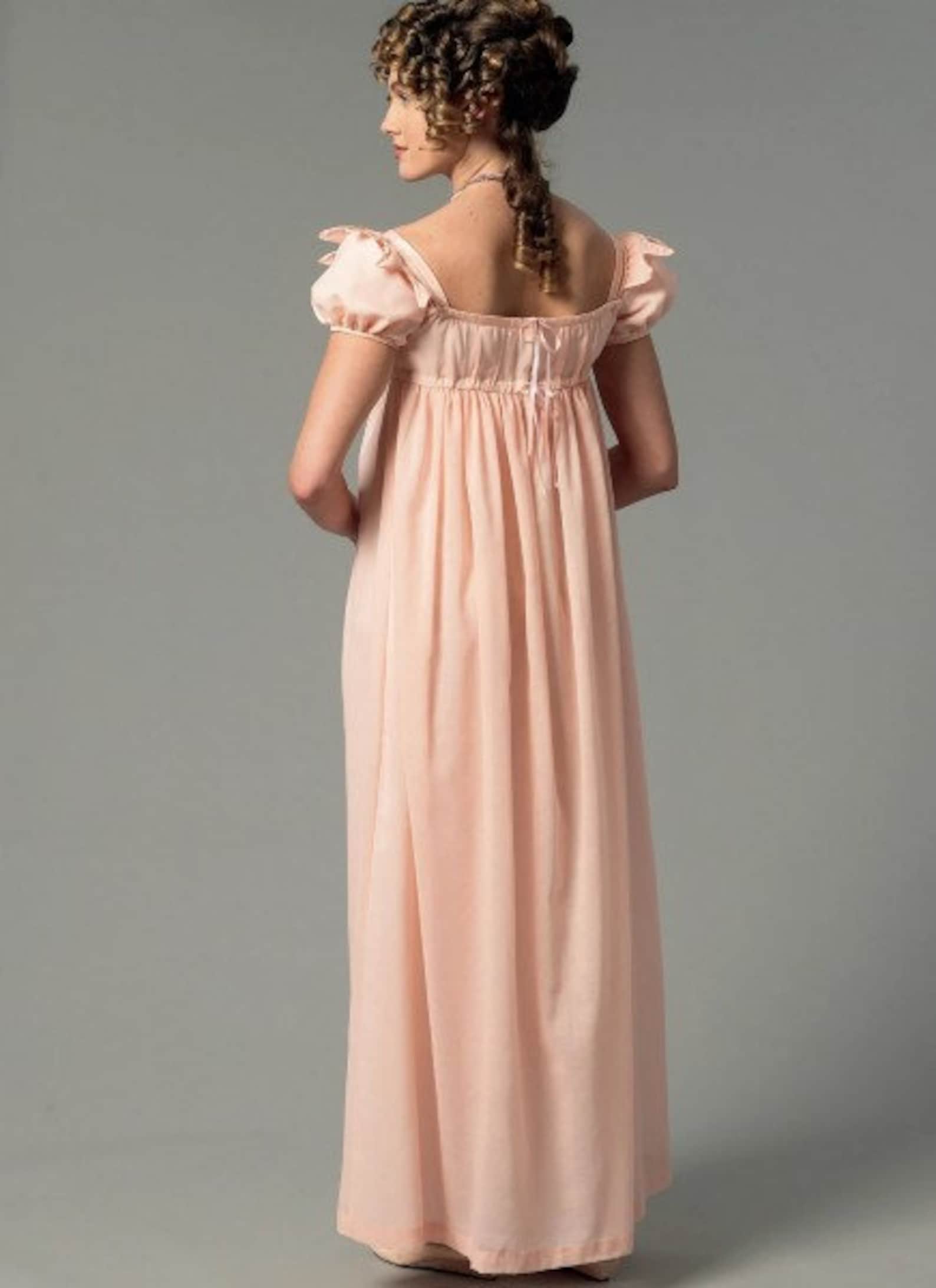 Historical Josephine Style Dress, Empire Waist Sewing Pattern ...